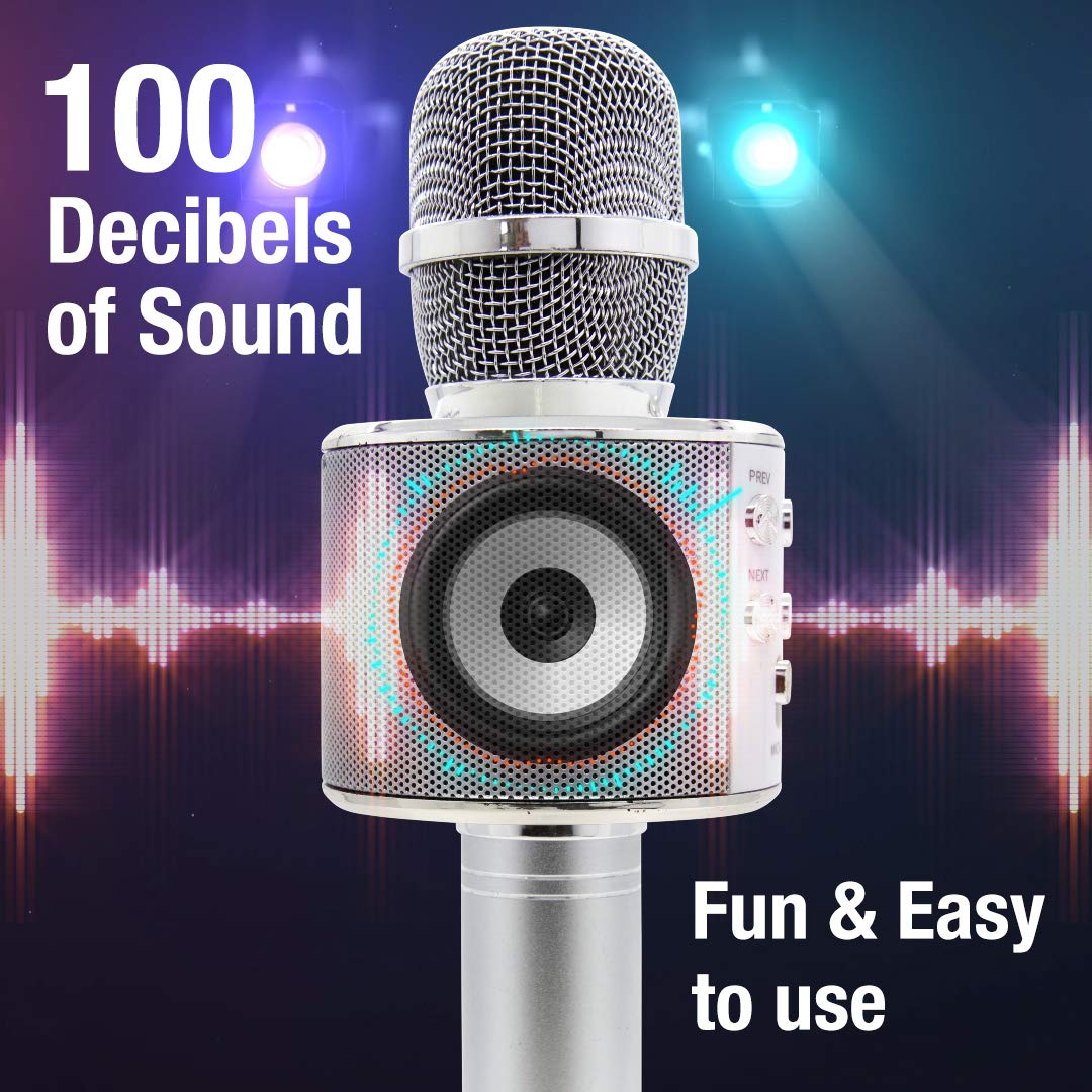 MR. MICROPHONE As Seen on TV - Wireless Karaoke Microphone, Portable Handheld Rechargeable Karaoke Speaker Machine for Boys Girls Kids Singing, Compatible with iPhone Android PC