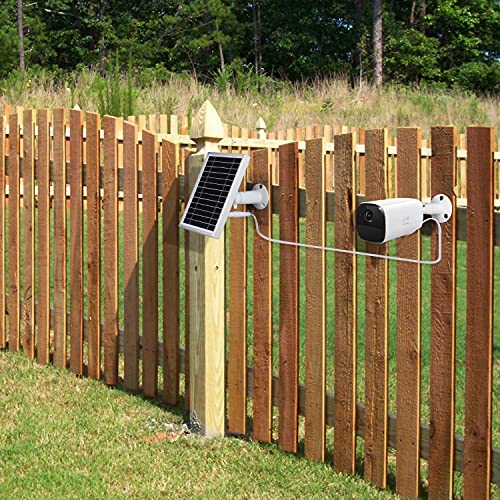 UYODM Solar Panel Compatible with eufyCam 2C/2C Pro/2/2 Pro/E20/E40/E Micro USB, Built-in 2200mAh Battery IP66 Weatherproof &11.5Ft Power Cable, Aluminum Alloy Adjustable Wall Mount 3Pack