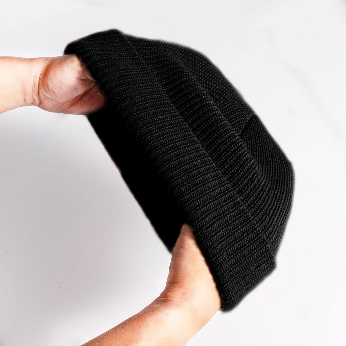 SITFFOFT Black Beanie Hats for Men Women Winter Warm Soft Ribbed Skullcap Knit Fisherman Beanies Ski Hat Unisex