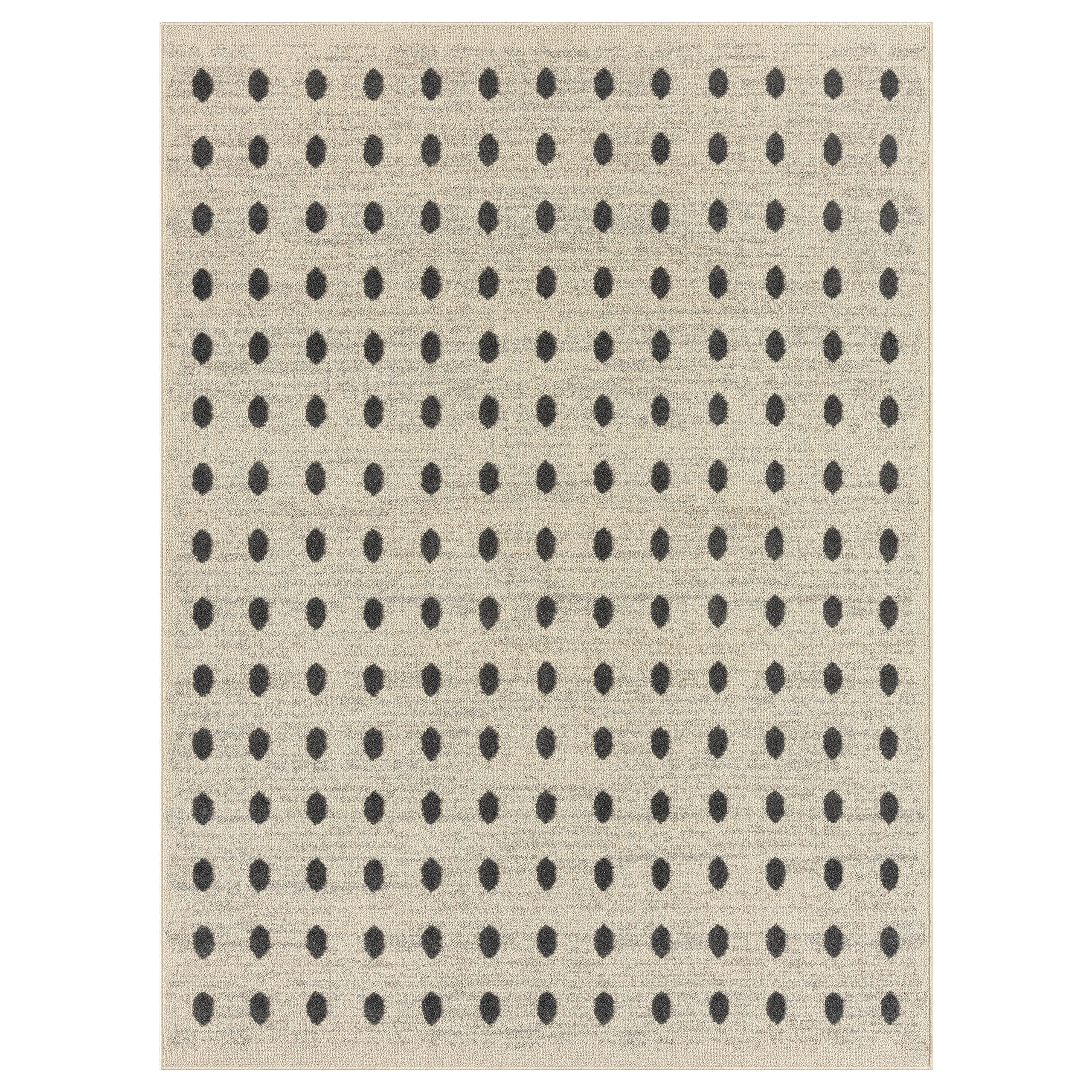 LUXE WEAVERS Modern Geometric Dots Blue 8x10 Area Rug