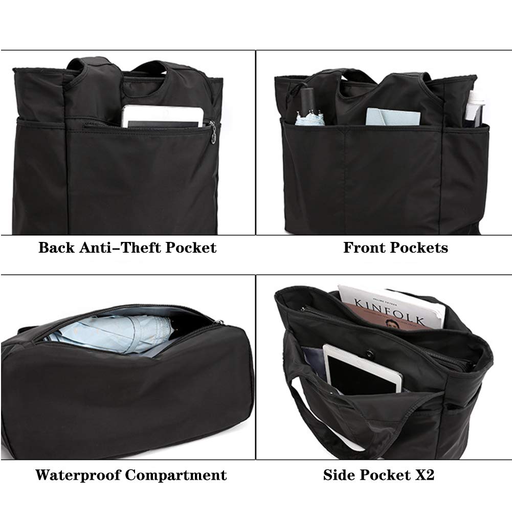 MINTEGRA Nylon Large Tote for Women Waterproof Shoulder Handbag Fashion Work Bag Functional Clinical Bag