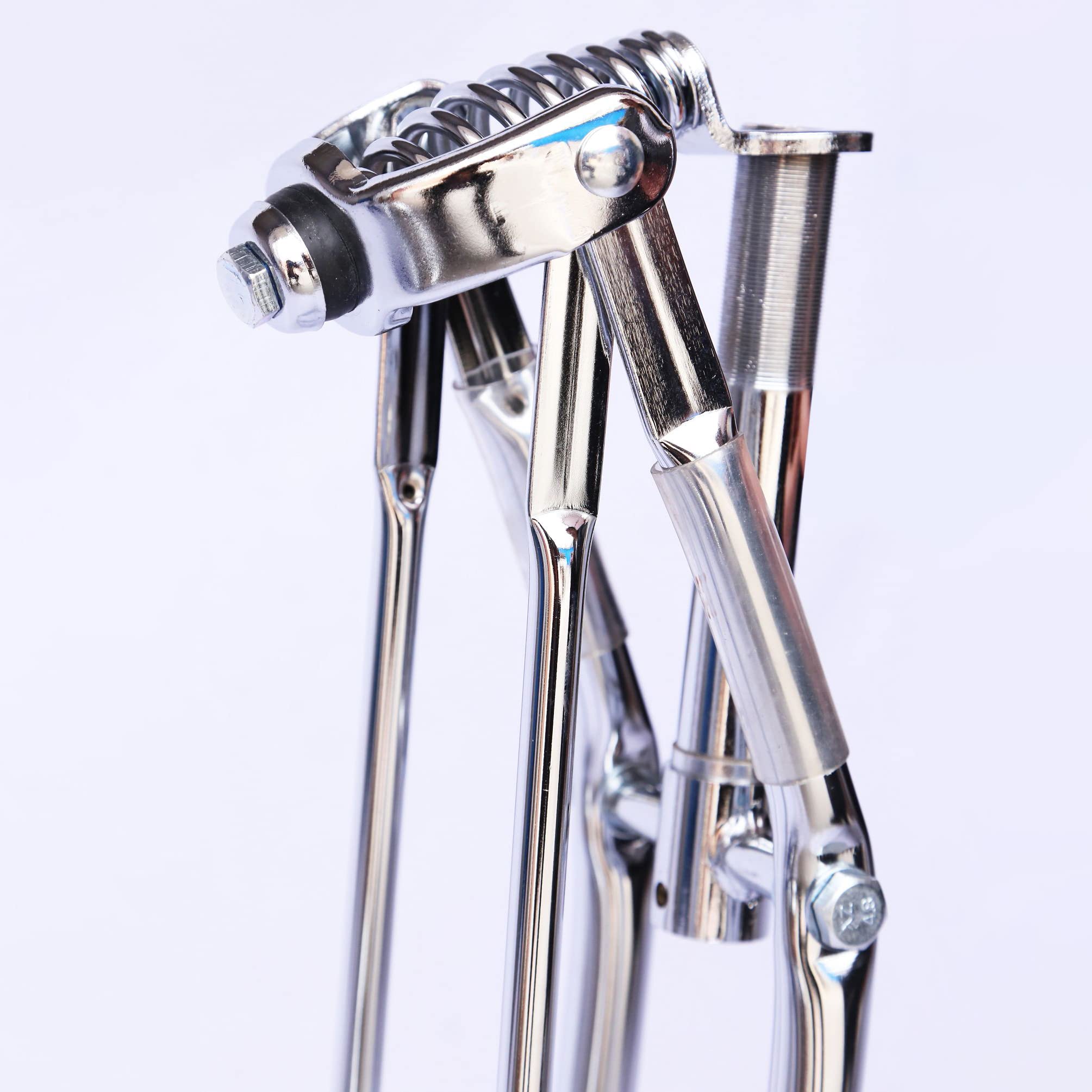 Lowrider Classic Springer V Brake 26" Bike Fork Chrome Sliver Fork 1" Stem Fork Thread 160mm Beach Cruiser Bike Lowrider Fork Bent Fork