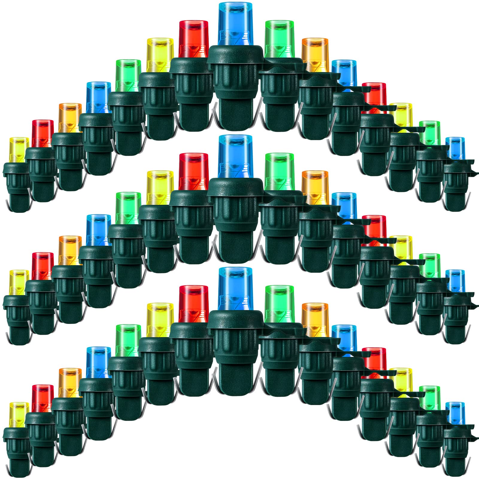 LED 5 mm Christmas String Lights Replacement Bulbs LED Wide Angle Wire Light Set Indoor Outdoor Home Decor Festival Lights Decorations for Xmas Tree Lights (Multicolor Bulb,180 Count)