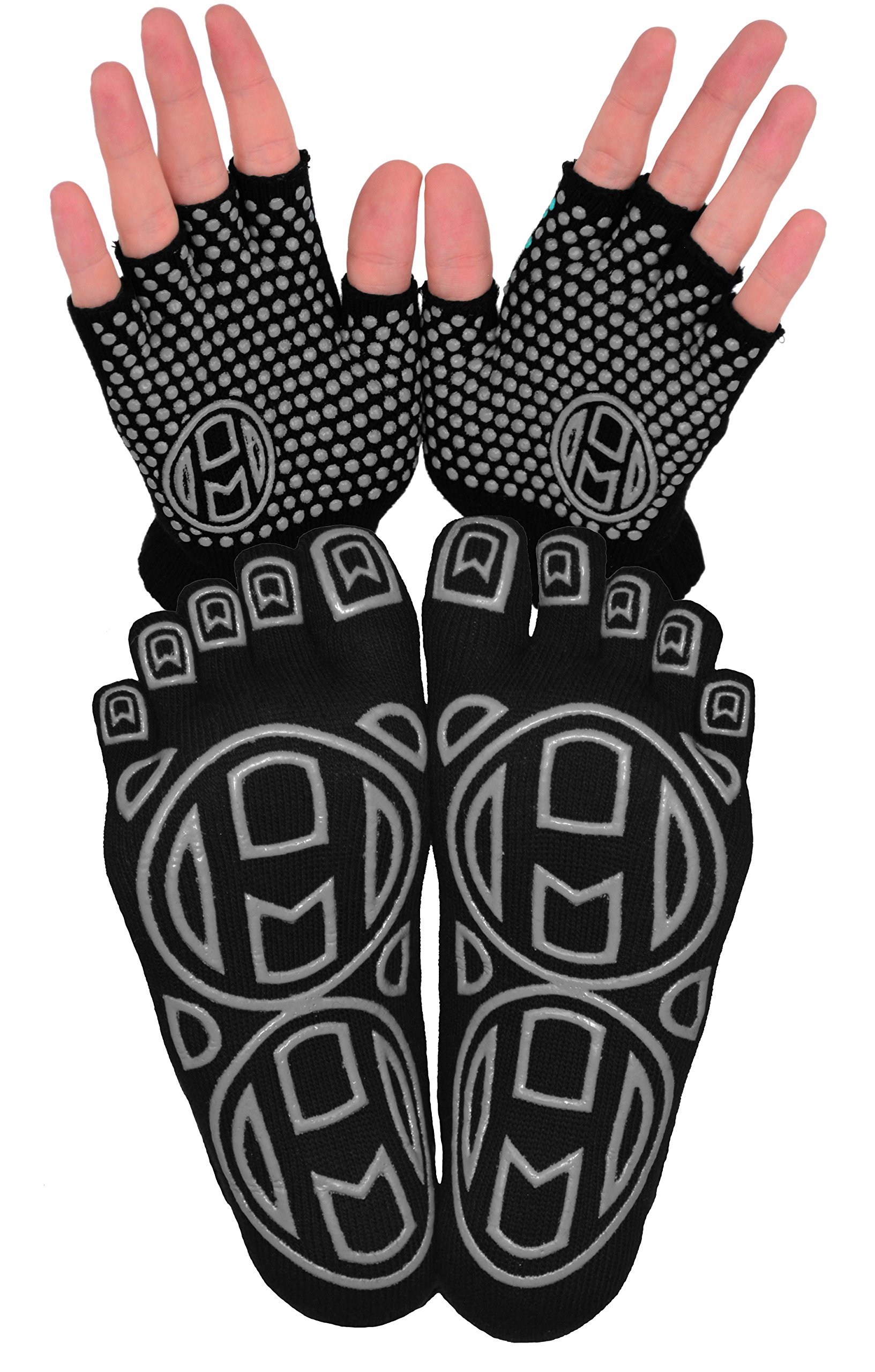 Mato & Hash Yoga Gloves AND Socks COMBO PACK | Yoga Gear for Women & Men