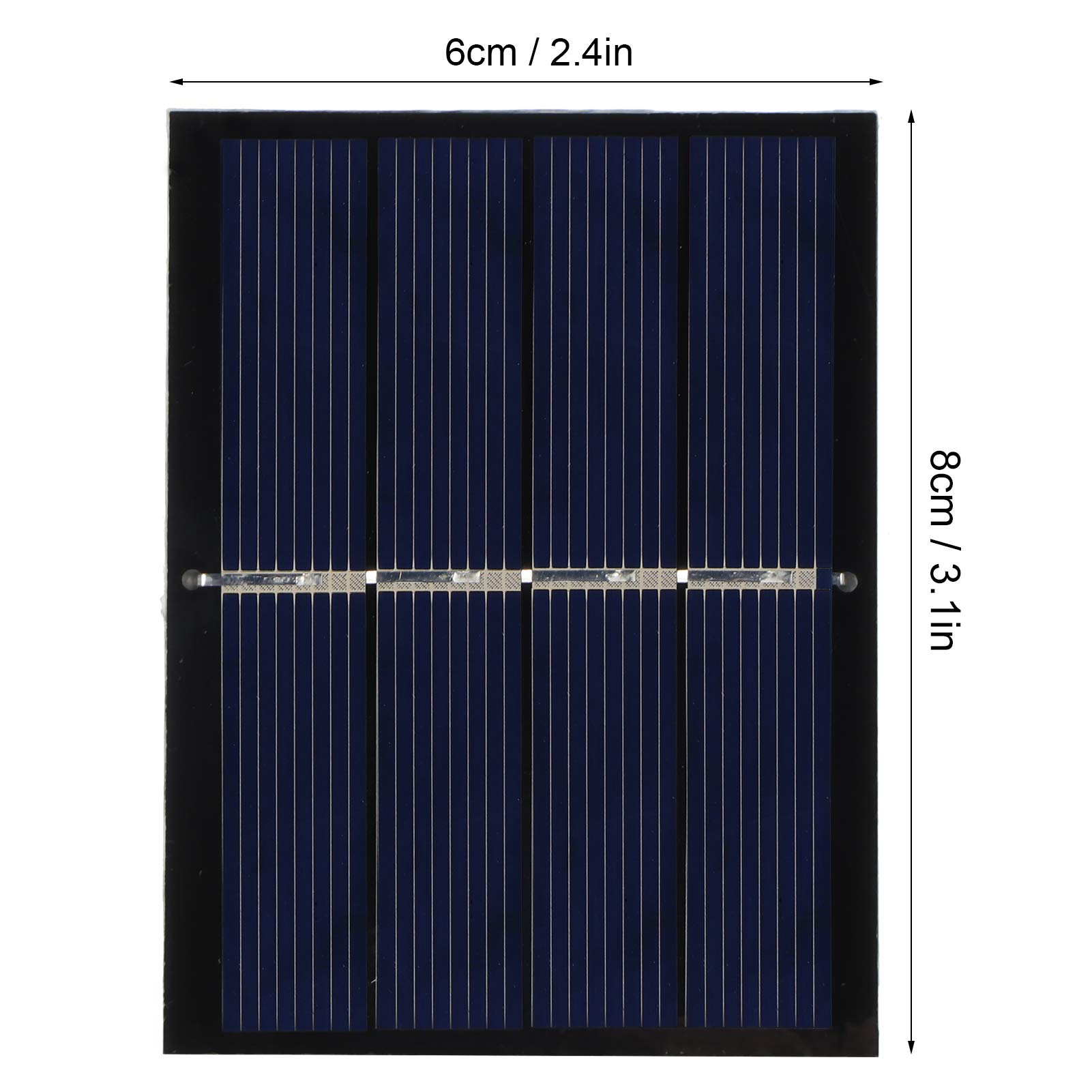 Nachukan 4Pcs 0.65W 2V DIY Solar Panel Charging Module System Board for Solar Toys Lights Battery - 60x80mm Outdoor Solar Panel Kits