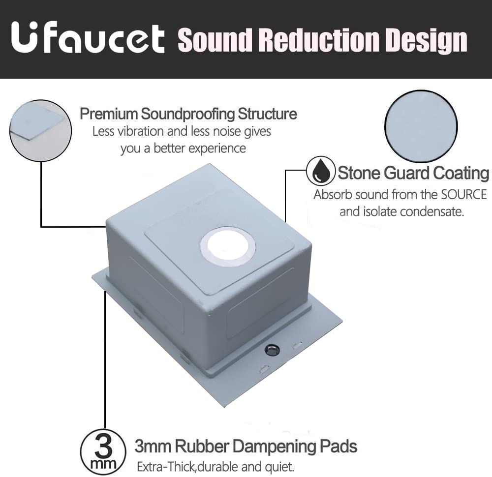 UFaucet 25×22 Drop in Kitchen Sink, 25 Inch Top Mount Stainless Steel Kitchen Sink, Modern Commercial Workstation Single Bowl Laundry Utility RV Sink with Accessories