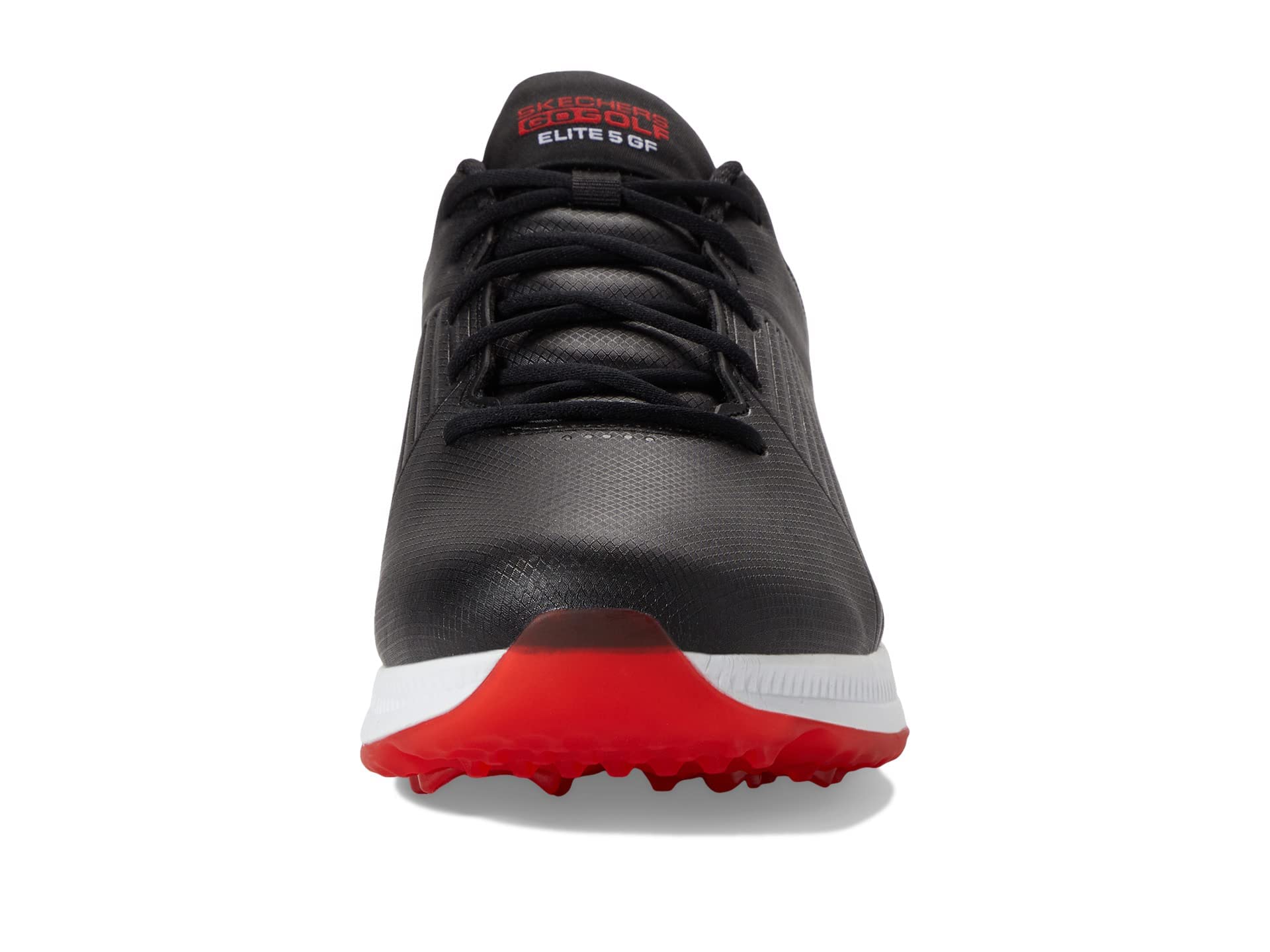 Skechers Men's Elite 5 Arch Fit Waterproof Golf Shoe Sneaker, Black/Red, 10.5 Wide