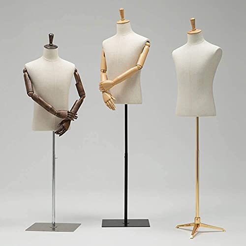 Male Sewing Tailors Dummy Dressmakers Dummies Torso Body Dress Form Height Adjustable Professional Tailors Dummy Arms Male Mannequin