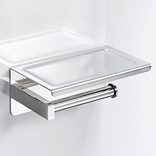 N/A Bathroom Stainless Steel Toilet Roll Holder WC Paper Holder Tissue Boxes Kitchen Paper Towel Holder