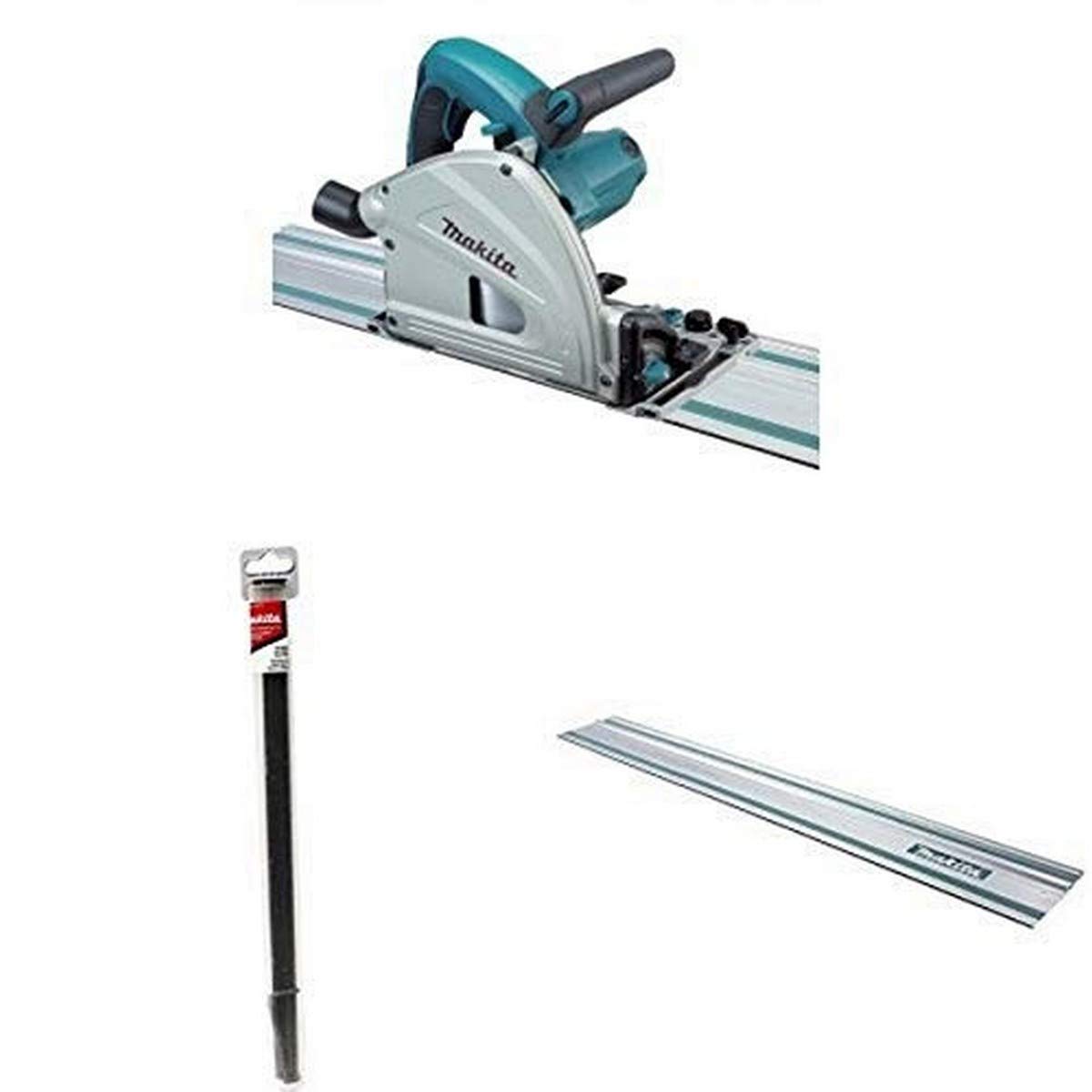 Makita SP6000J1 6-1/2" Plunge Circular Saw Kit with 55" Guide Rail, Guide Rail Connector, and additional 55" Guide Rail