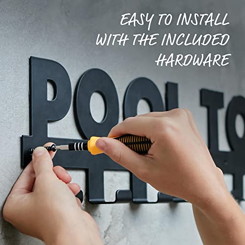 Star Splash Pool Towel Rack β Outdoor Towel Rack Holder & Swimming Pool Accessories, Pool Towel Hanger, Towel Drying Rack Pool Decor, Rust Proof Pool Signs and Decor Outdoor & Inside with 10 Hooks