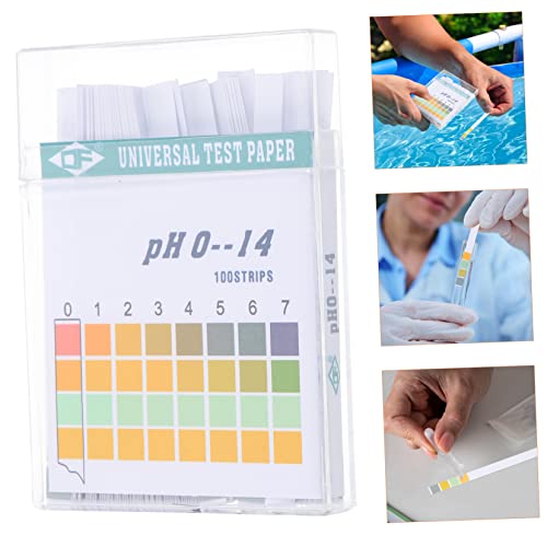 ULTECHNOVO 100pcs Ph Test Paper Body Monitor Ph Levels Ph Testing Paper Water Ph Paper Food Ph Strips Ph Level Test Kit Fluoride Test Strips Spa Kits Alkalinity Test Paper Universal Set