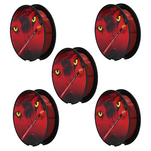 Sporting Goods 5Pcs 100M Nylon Lure Bait Fishing Line Wearproof Strong Toughness Anti‑Bite Tackle Accessory(RvSky)