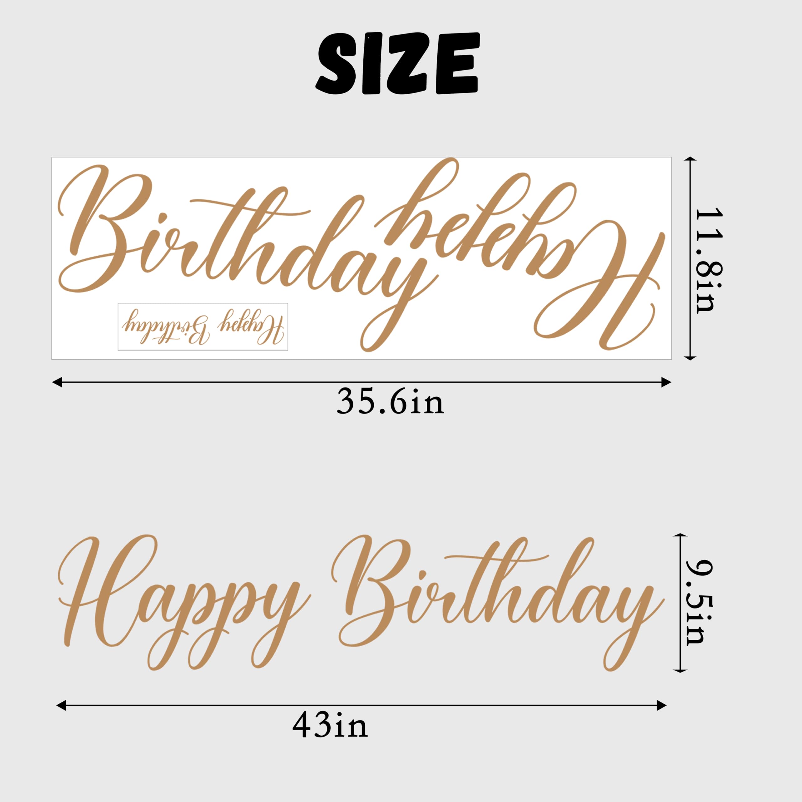 ZAIBIANHAO Happy Birthday Decal for Balloon Arch,Balloon Arch Backdrop Decorations,Happy Birthday Party Decorations, Happy Birthday Decal Sign for Arch Ideas (HB Decal)