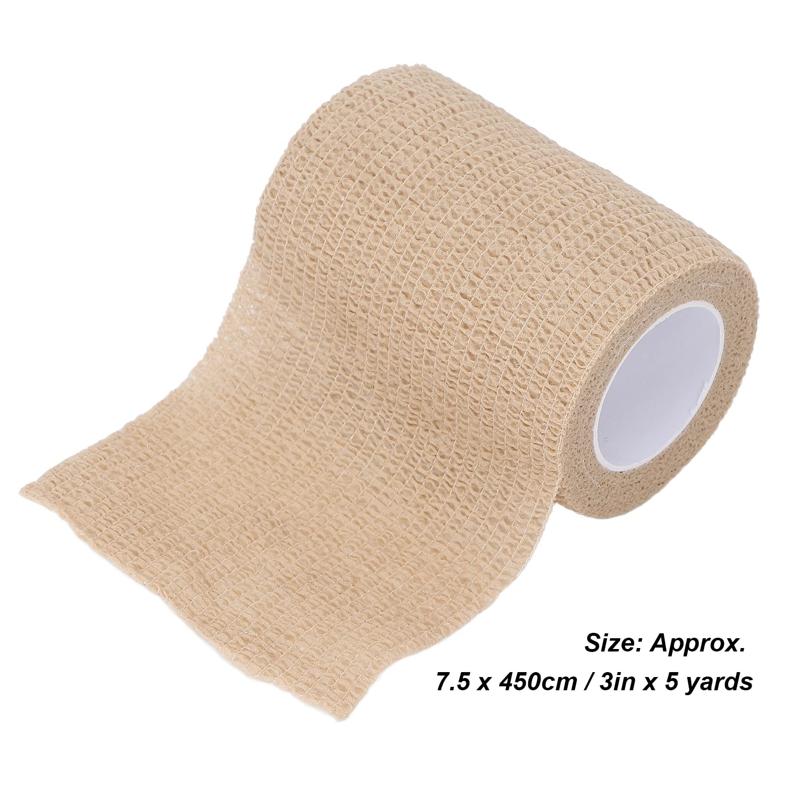 Self-Adhesive Bandage, Skin-Friendly, 3 inches x 5 Yards, Breathable cohesive Bandage, Elastic for Sports Injuries for Wrist sprains