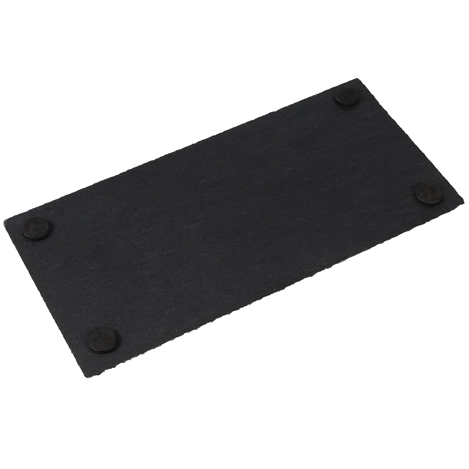 PINGEUI 8 PCS 9 x 6 Inches Black Slate Cheese Board, Rectangular Slate Stone Serving Plates with Natural Edge, Modern Slate Cheese Platter Tray Cutting Board for Cheese, Appetizer, Sushi, Charcuterie