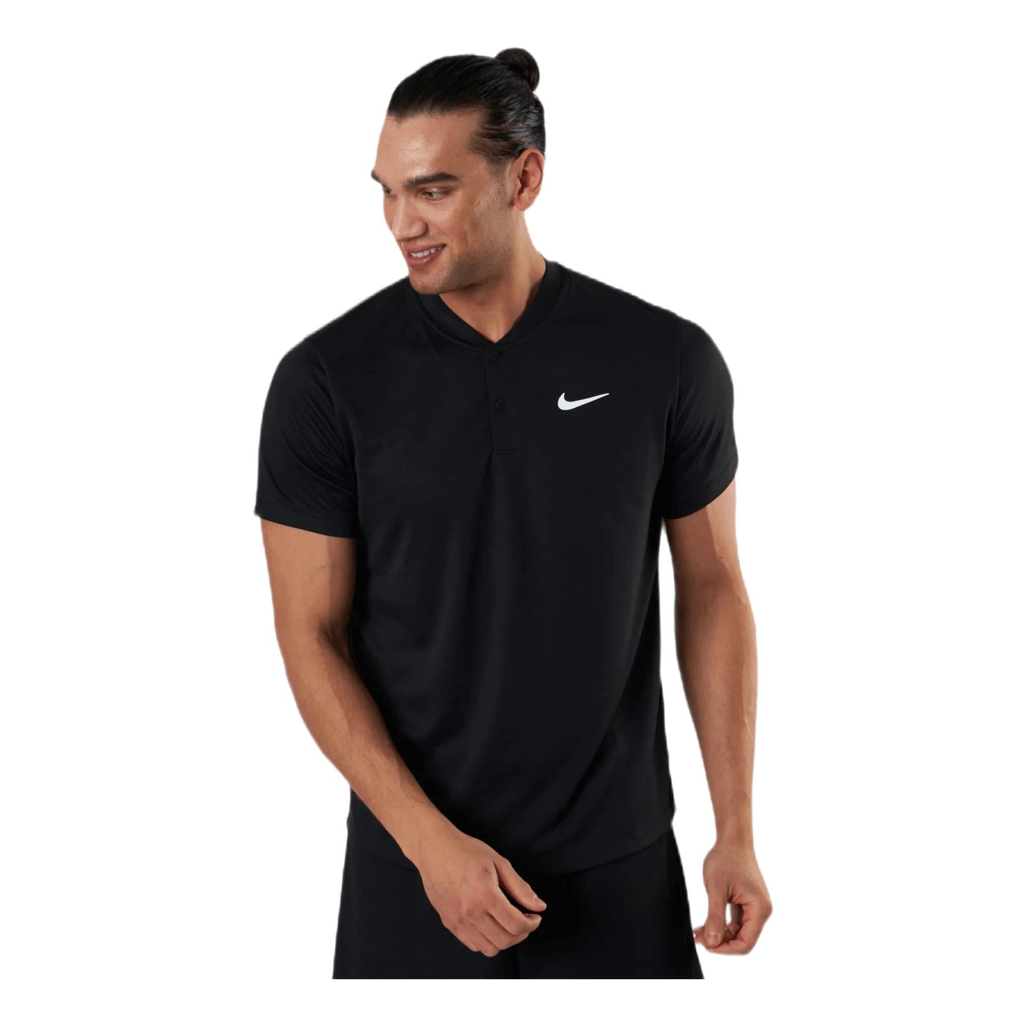 NikeCourt Dri-FIT Men's Tennis Polo (Black/White, Large)