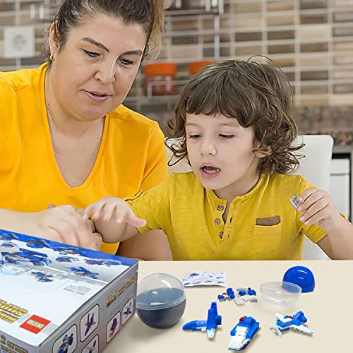 Toys for Easter Eggs, 12 in 1 Easter Eggs Fillers- Aircraft Building Kit, Easter Egg Toys | Easter Eggs Fillers for Kids(No Compatible with Legos Easter Eggs)