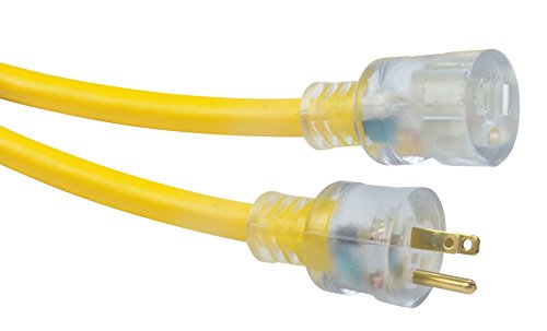 Woods Southwire 02688 10/3 50-Foot Vinyl Outdoor Extension Cord with Lighted End ; Yellow ; 50 ft - 26888802