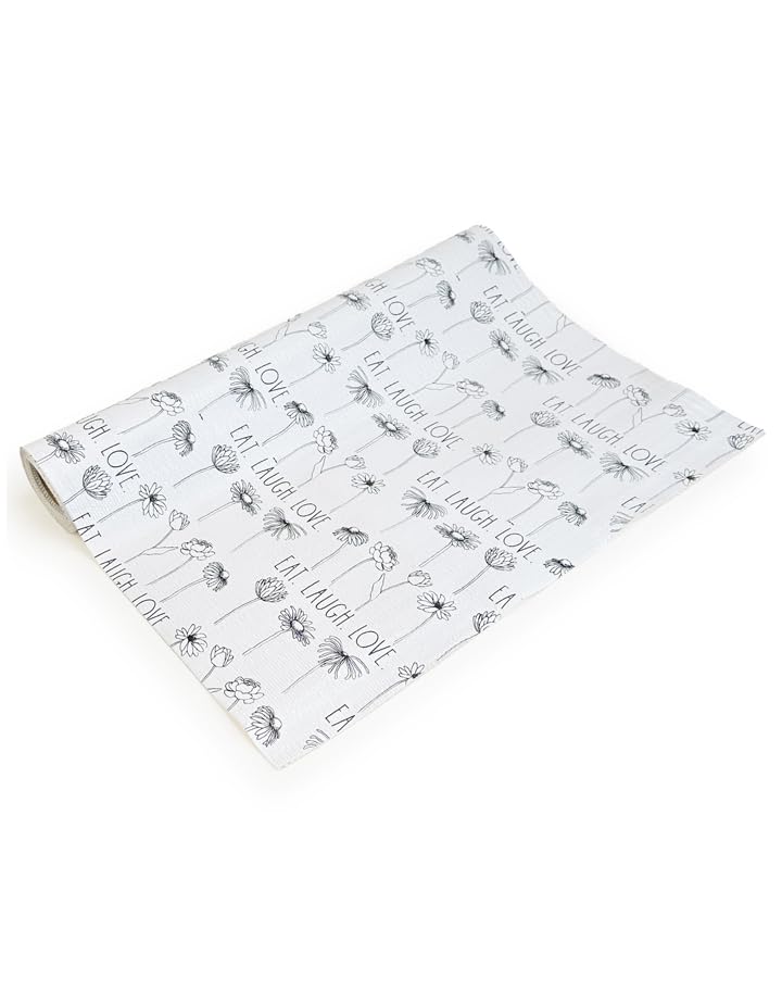 Rae Dunn Shelf Liner - Drawer Liner and Cabinet Liner - Decorative Anti-Slip Refrigerator Liners and Shelf Liners for Kitchen Cabinets, Pantry Shelves, Dresser Drawers