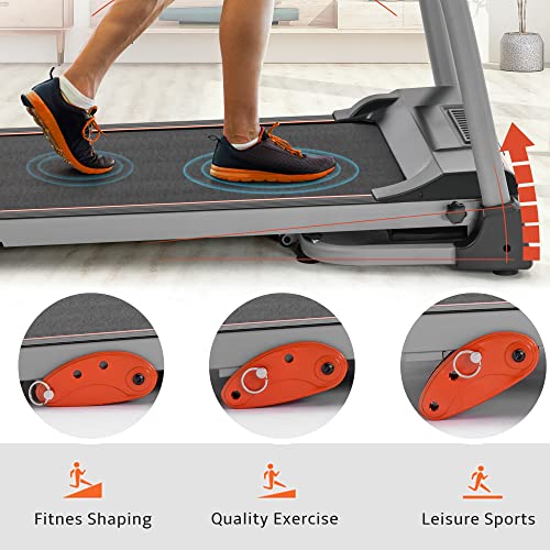 Merax Folding Treadmill 2.5HP Foldable Home Fitness Equipment with LCD for Walking & Running Treadmill with Incline 7.5MPH Treadmills for Home Cardio Exercise Machine