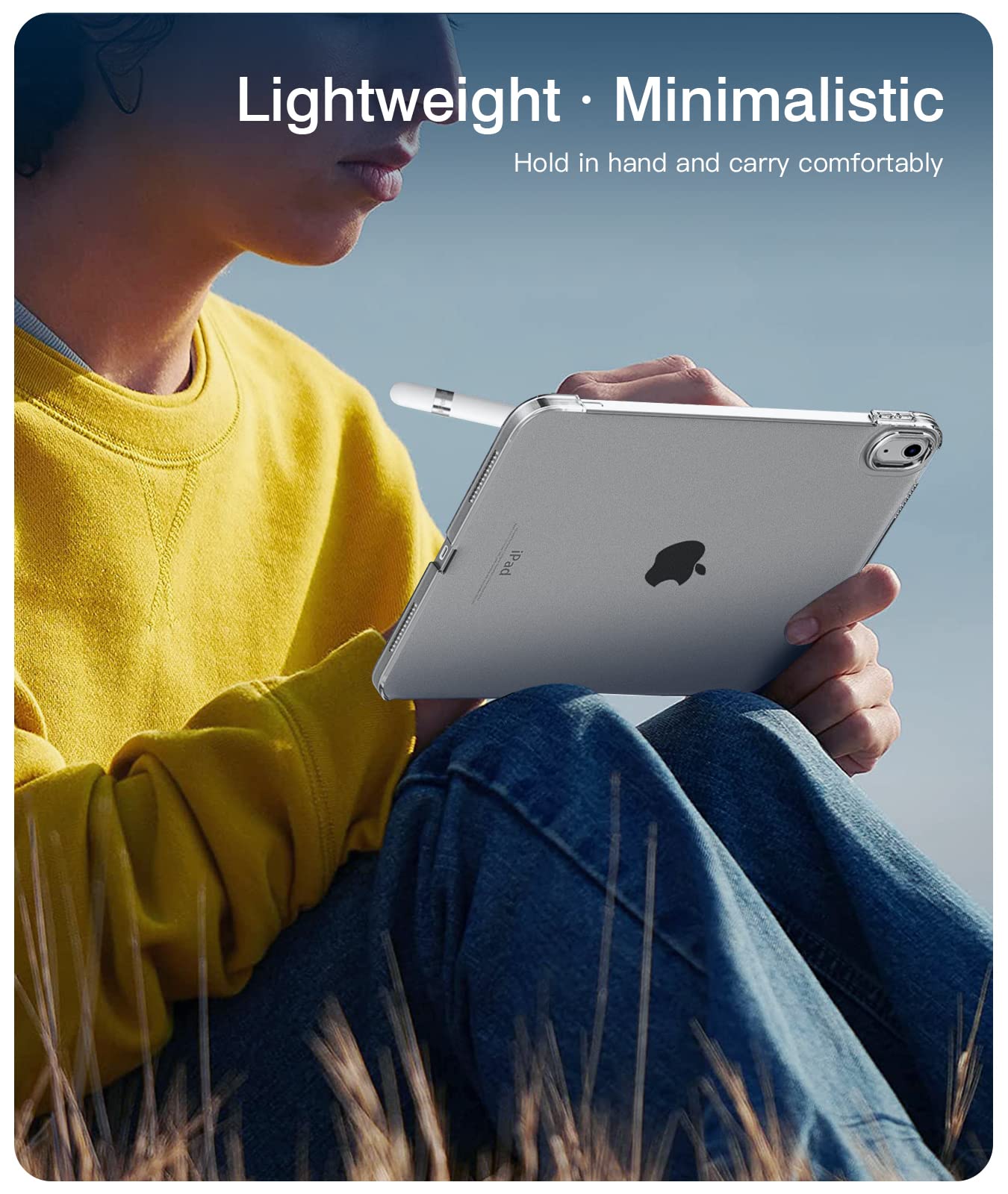 TiMOVO Case for iPad 10th Generation, iPad Case 10th Generation 10.9 inch 2022, Slim and Light Translucent Clear Shell Hard PC Back Case for iPad 10- Clear