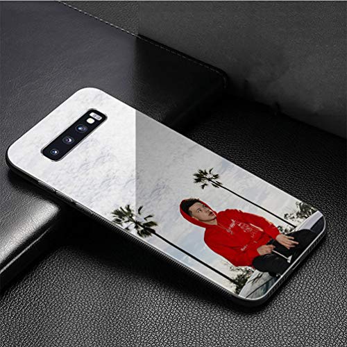 Luxury Phone Case for Samsung Galaxy A40 Cover,9H Tempered Glass Back Cover Soft Silicone Anti Scratch Bumper Design LB-59 Lil Mosey Protective Case