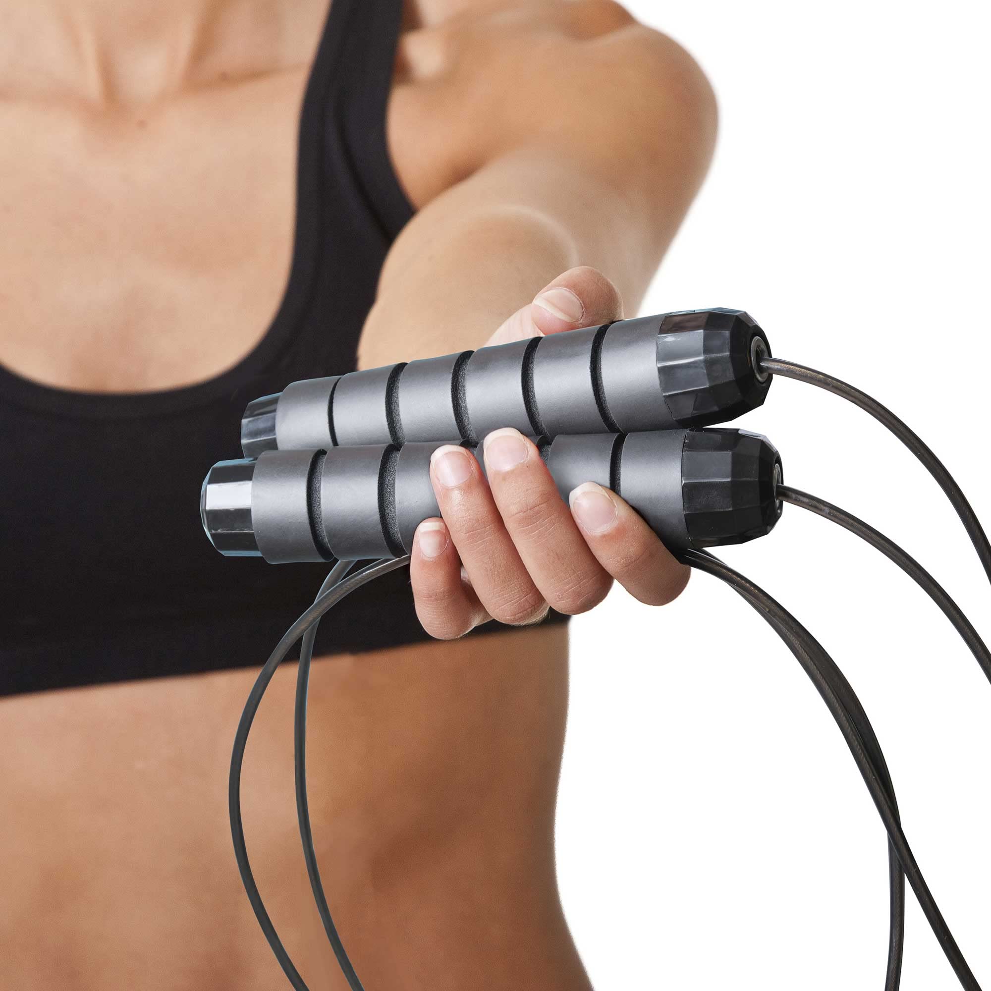 Sierra Concepts 2 Pack Jump Rope Set and Resistance Fabric Cloth Booty Bands for Exercise Working Out of Thigh Legs Hip Glute Butt