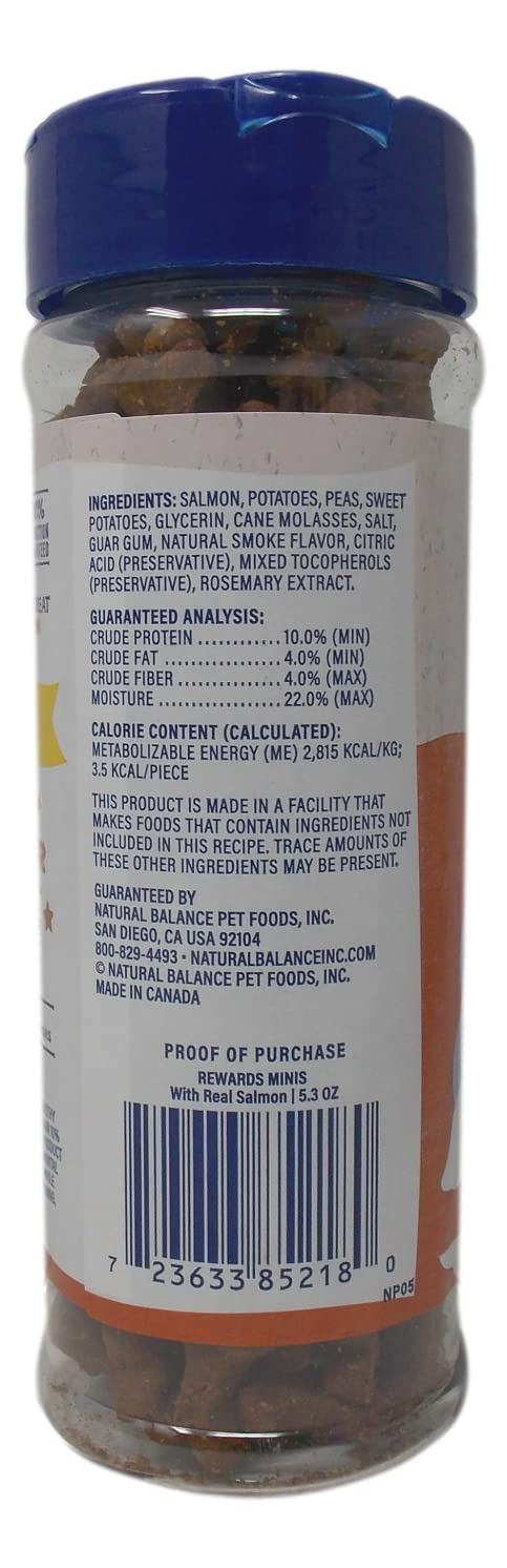 Naturals Balance L.I.D. Mini Rewards Dog Treats 3 Flavor Bundle - (1) Each: Salmon, Chicken, Turkey (5.3 Ounces) - Plus Fun Animal Facts Booklet Bundle