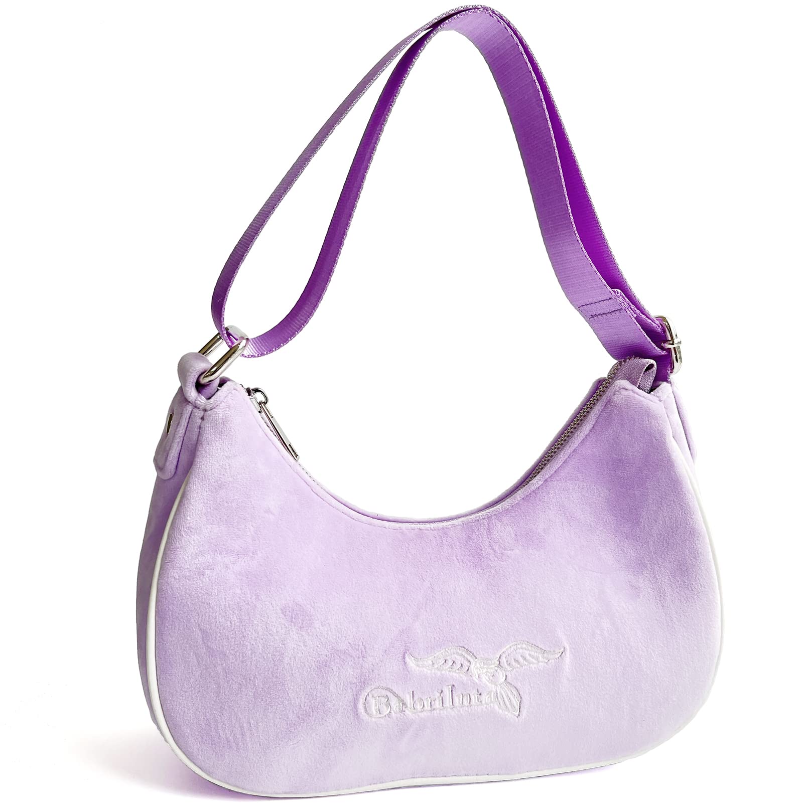 Shoulder Bag With Zipper Closure,Mini-Purses,handbags For Women In Lilac.