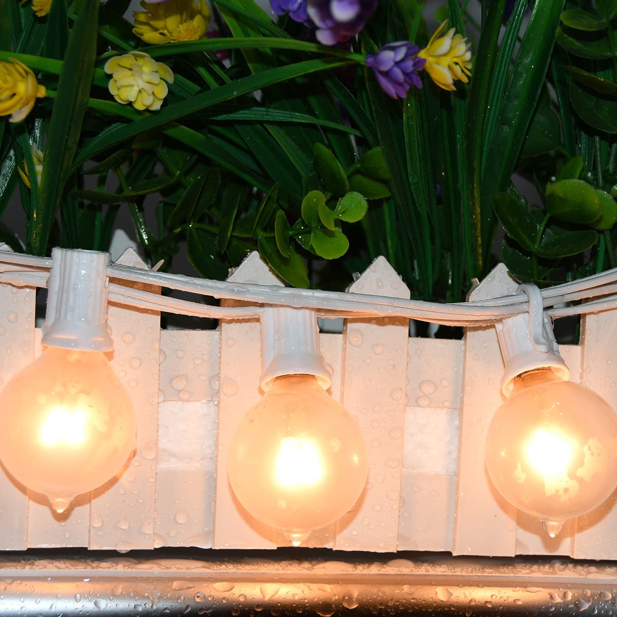 Pallerina G40 Frosted Replacement Bulbs, 25 Pack 5 Watt G40 Replacement Light Bulbs for string lights with 12/C7 Candelabra Base, G40 Incandescent Bulbs for Indoor Outdoor Decorative