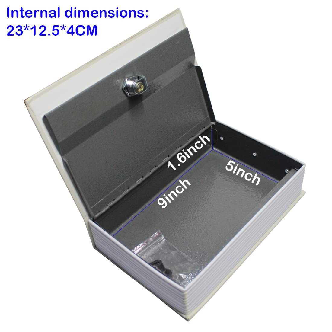 SEPOX® Ultimate Diversion Safe Book Box, Lock Box with Key - Large Sized Blue Dictionary - Ideal for Safeguarding Money, Jewelry, and Valuables - Perfect for Dorms & Homes