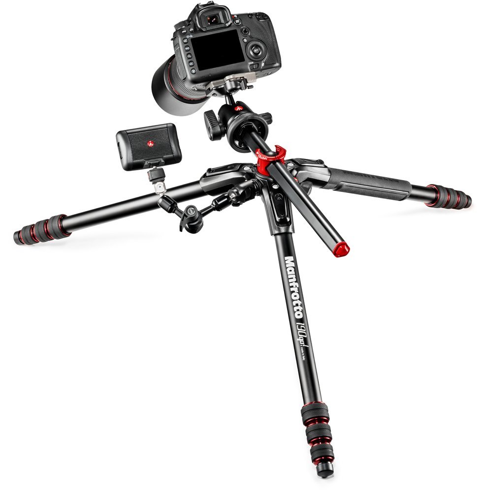 Manfrotto 190 Go! Aluminum 4-Section Tripod Kit with Ball Head (MK190GOA4B-BHUS)