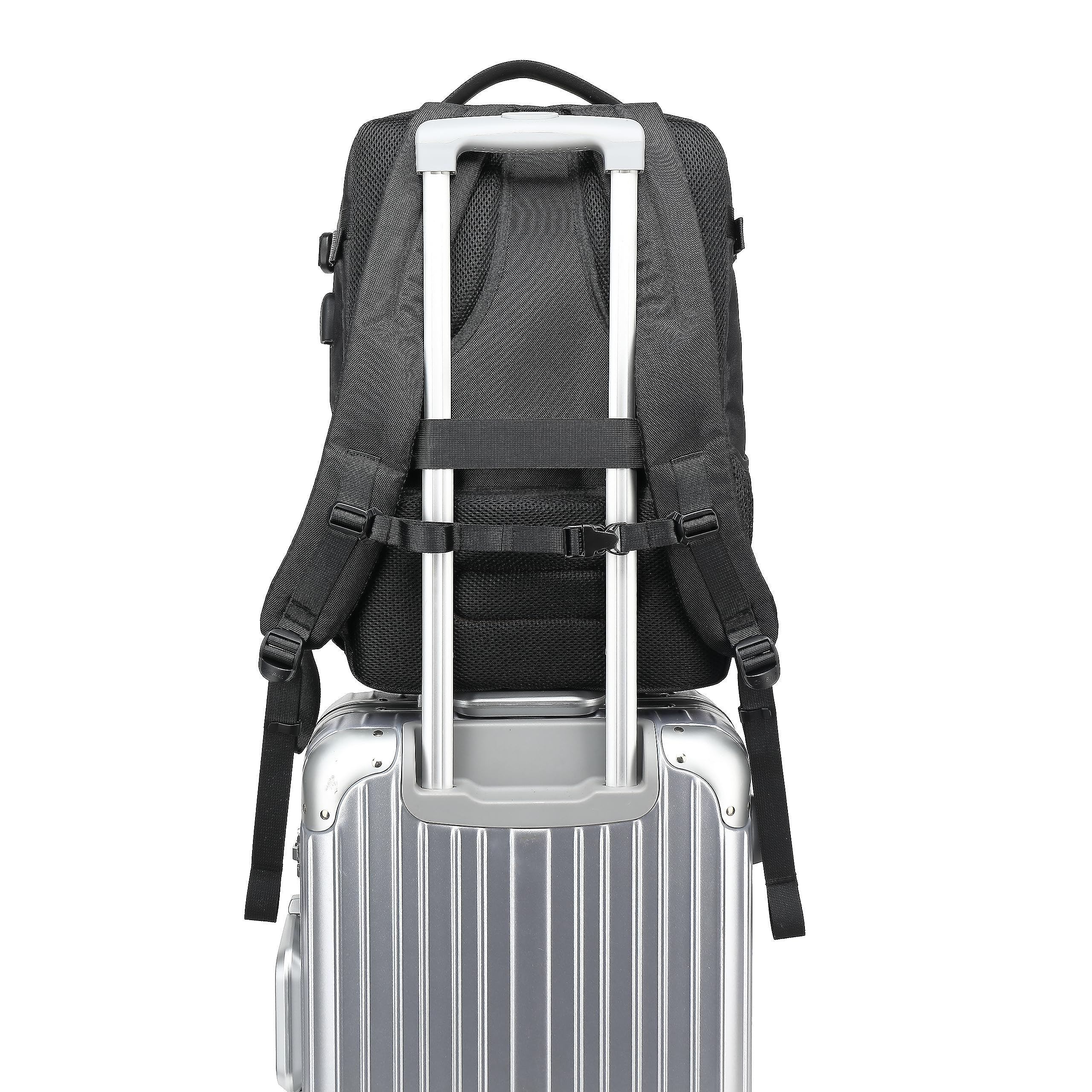 MT MOOTIME Travel Backpack for Men Women,Carry On Backpack,17.3 inch Laptop Backpack Flight Approved, Expandable Daypack Business Suitcase, Weekender Duffel Bag