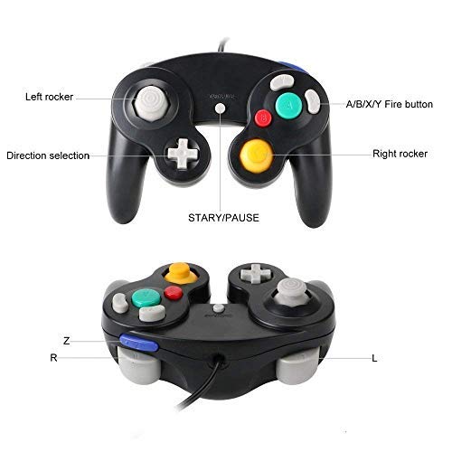 Mekela 5.8 feet Wired Controller, USB Wired Classic Gamepad for Windows PC MAC (USB Black)