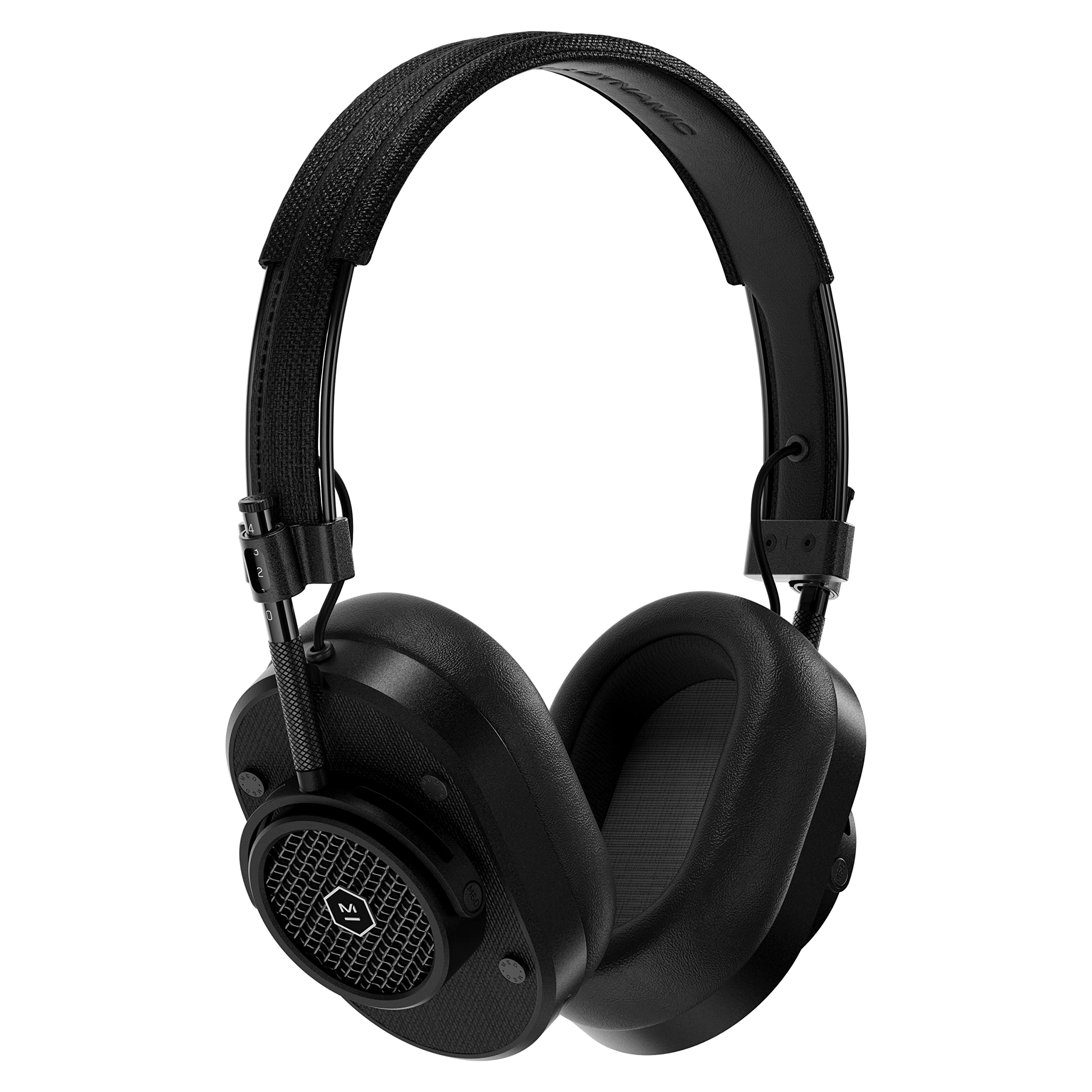 MASTER & DYNAMIC MH40 Over-Ear Wireless Headphones Gen II, Silver Metal/Gray Coated Canvas/Gray Leather