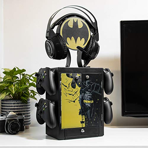 Numskull Official Batman Gaming Locker, Controller Holder, Headset Stand for PS5, Xbox Series X S, Nintendo Switch - Official Batman Merchandise