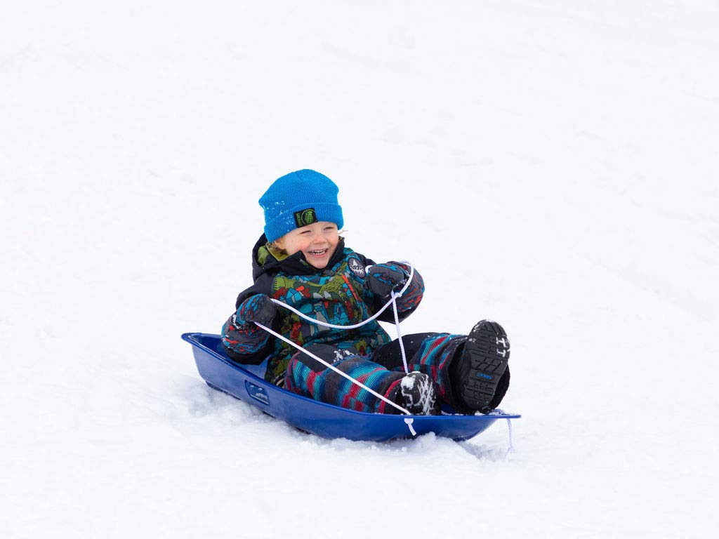 Lucky Bums Kids Plastic Snow Sled, 35-inch Toboggan, Bright Green
