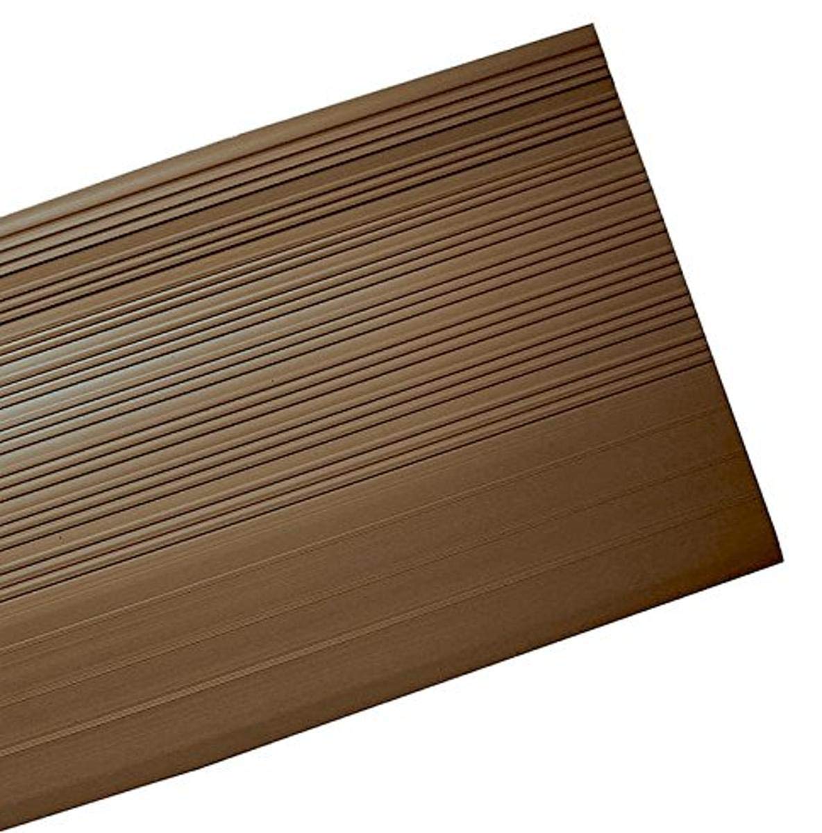 MASTER STOP 5136006 Stair Tread SQ Nose 48 in Brown. Brown, General, Molded Vinyl Ribbed Design Stair Tread.