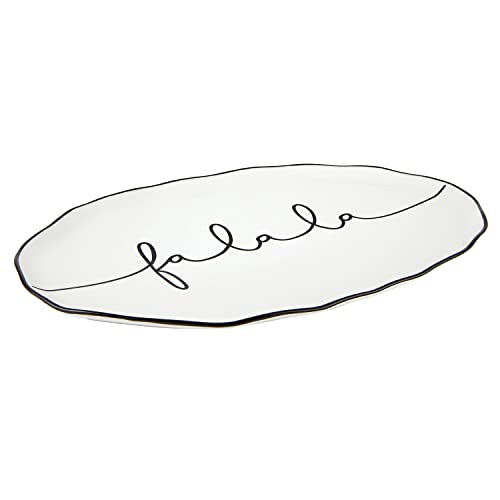 Santa Barbara Design Studio Holiday Ceramic Serving Platter, 14 x 10-Inch, Fa La La