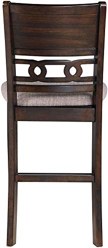 New Classic Furniture Gia 5-Piece Counter Table with Four Chairs, 42-Inch, Cherry Brown