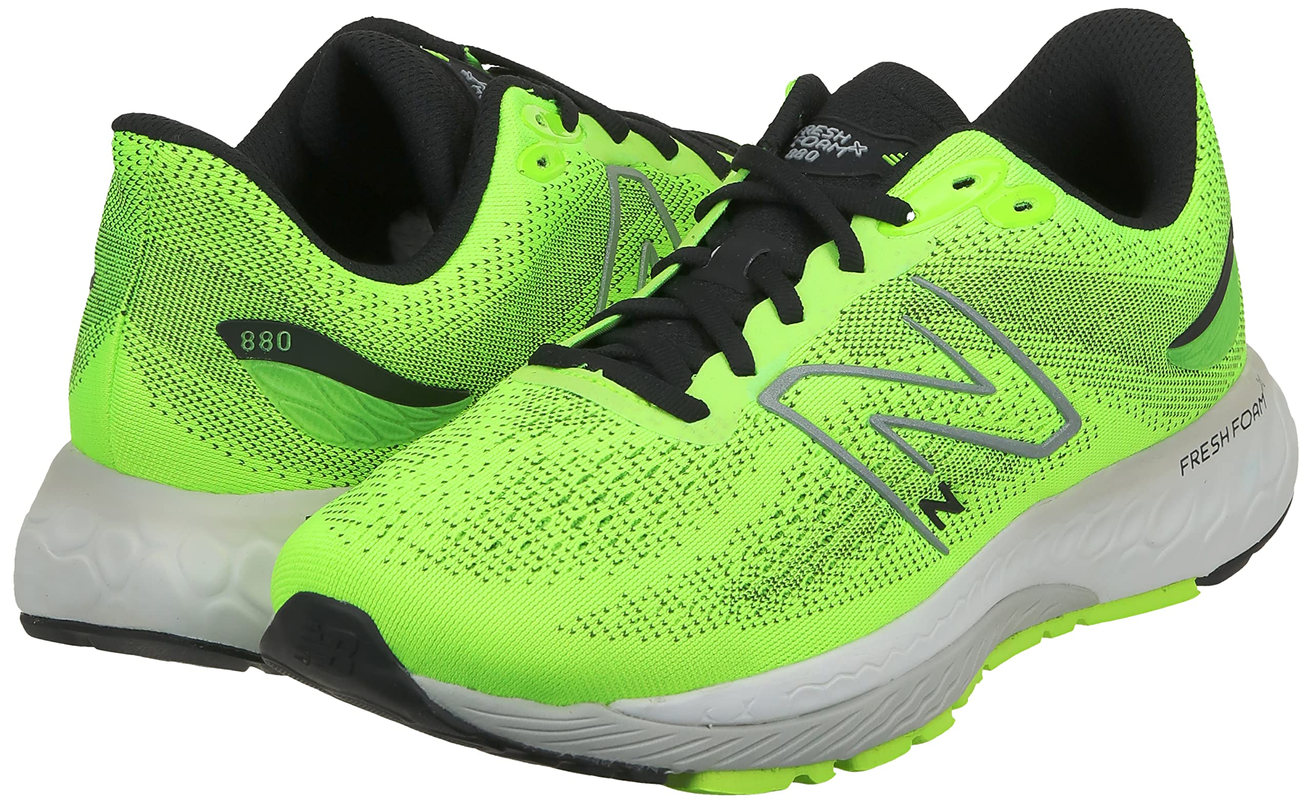New Balalnce Men's Fresh Foam 880 V12 Running Shoes, Pixel Green 12 (M)