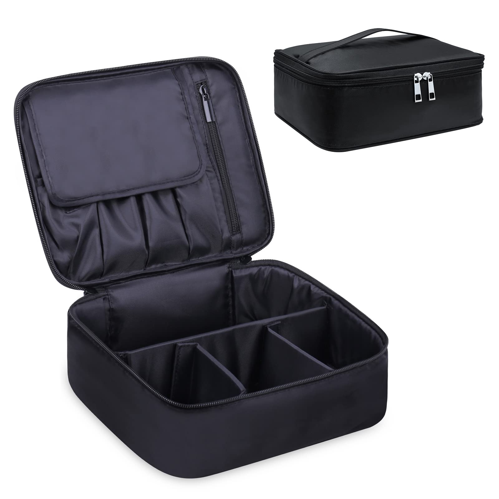 Narwey Travel Makeup Bag Large Cosmetic Bag Make up Case Organizer for Women (Elephant)