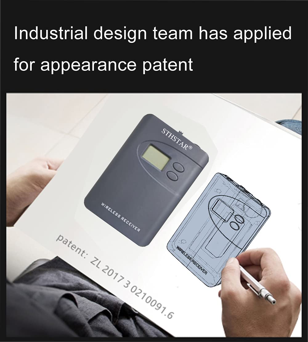 STHSTAR Wireless Tour Guide Voice Audio Transmission System for Church,School,Training,Factory,32 Channels UHF Frequency,Case of 1 Transmitter and 15 Receivers