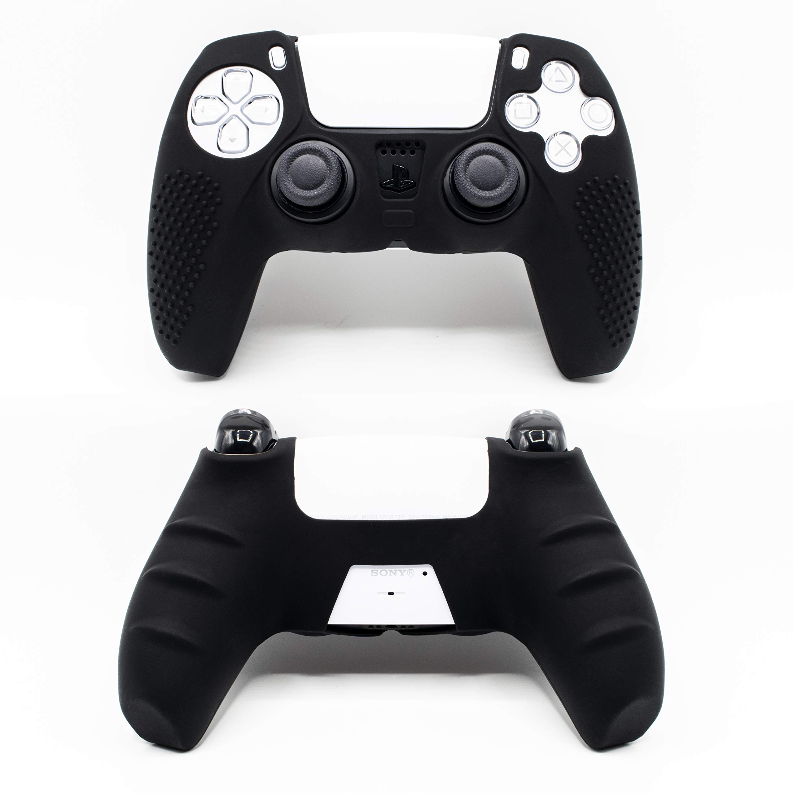 PS5 Controller Skins Cover 4 Pack - Silicone Anti-Slip Grip Case Design Improved for PlayStation 5 DualSense Charging Station