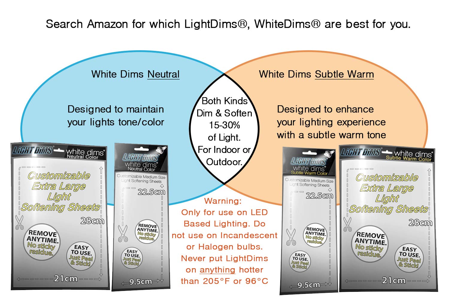 LightDims White Dims Dimming/Softening Sheets for Harsh LED Lights 8"x10.5" Size (1 Sheet) Neutral Color & (1 Sheet) of free mystery gift. Packaging may vary