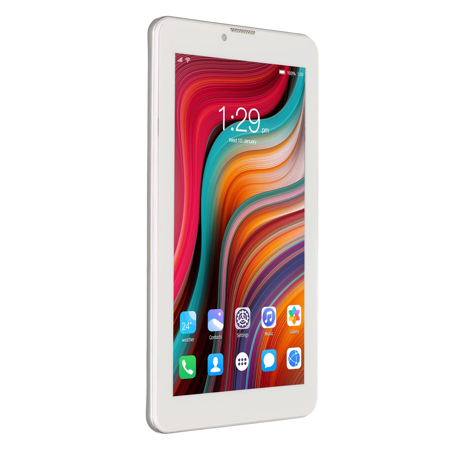 MAVIS LAVEN 7 Inch Calling Tablet, 100-240V HD Tablet 4GB 32GB 7 Inch 1960x1080 IPS Expandable Up to 128GB Blue for Android 10.0 for Watching (US Plug)