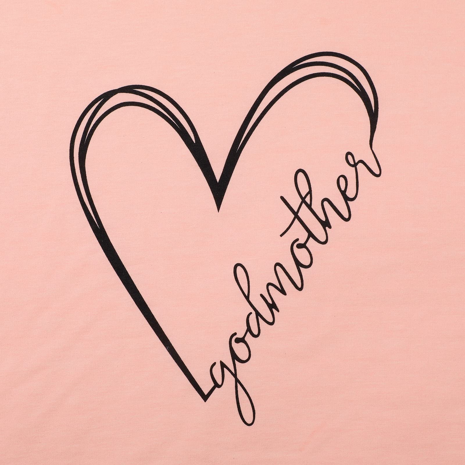 SFHFY Godmother Crewneck Sweatshirt for Women Letter Print Mom Gift Shirts Long Sleeve Casual Pullover Top Pink