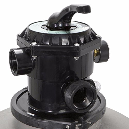 XtremepowerUS 24" Above Inground Swimming Pool Sand Filter System 7-Way Multi-Port Valve Pool Filter up to 29,400 Gallons with Stand
