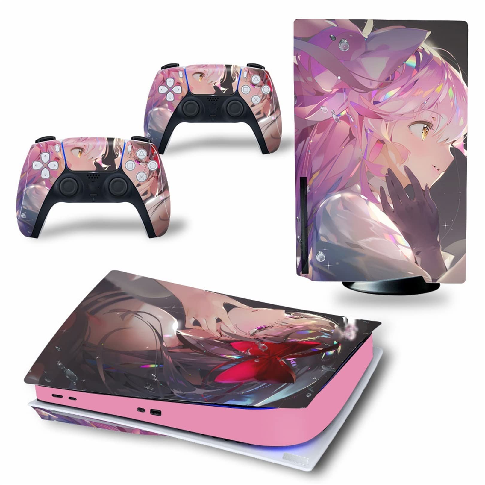 Top factory BUCEN for PS5 Skin Disc Edition & Digital Edition Console and Controller Vinyl Cover Skins Wraps Scratch Resistant, Compatible 44565 Anti Scratch (Size : Digital Edition)
